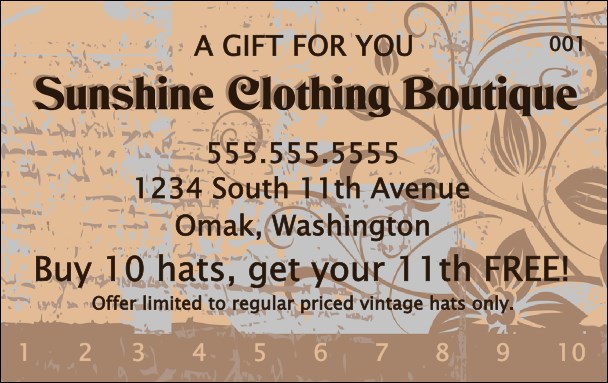 Mocha Grunge Loyalty Card