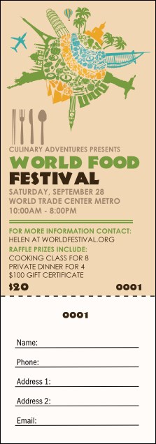Food Festival Raffle Ticket